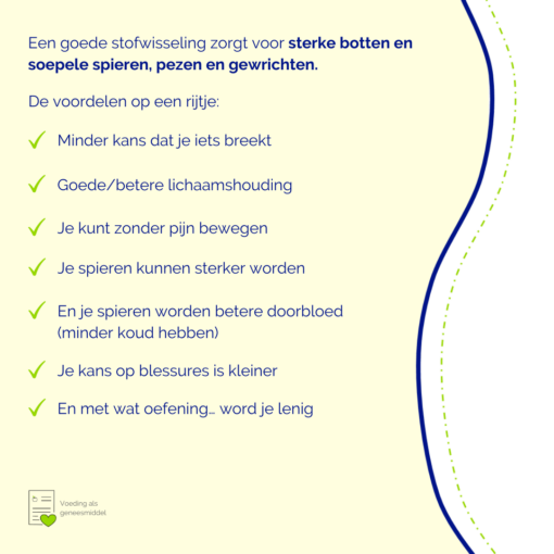 Krijg sterke botten en soepele spieren, pezen en gewrichten!